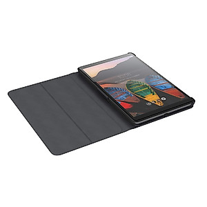 Lenovo Tab M8 Folio Case, Polycarbonate and Microfiber Material, Polyurethane Protective Film, ZG38C02862, Black