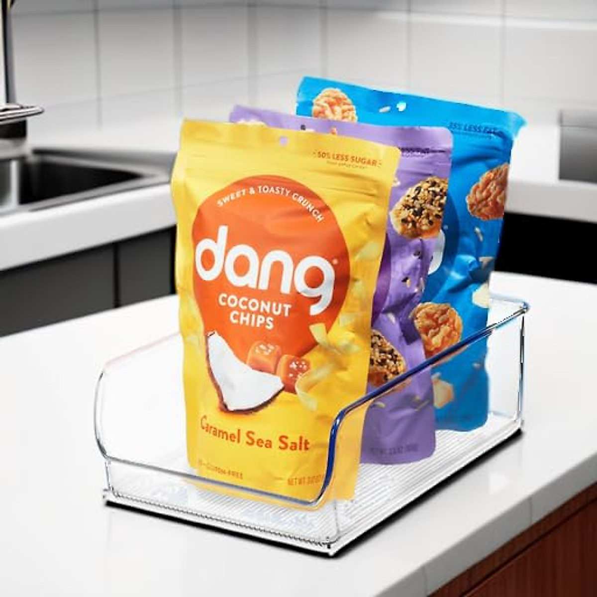 iDesign BPA-Free Plastic Freezer and Fridge Organization Bin for Kitchen, Fridge, Freezer, Pantry and Cabinet Organization, The Linus Collection – 11" x 7" x 3.5", Clear