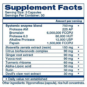 HEAL-N-SOOTHE Natural Joint Support Supplement - Proteolytic Enzymes for Maximum Joint Support and Back Support- 90 count for men and women