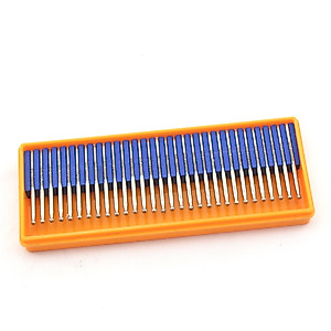 JINGLING Diamond Grinding Bits 2.5mm Spherical Head Bur w Shank 2.35mm Pack of 30Pcs