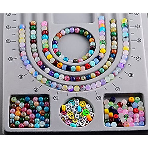 Glass Beads Kit for Jewelry Making Bracelet Charms Set Bulk Crafts 480pcs 8mm Round 12colors with Accessories, Chakra Bead DIY Beading Necklace Adults Beginners (Glass Jade)