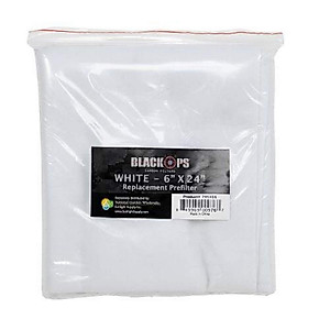 Black Ops 746466 Pre 6 in x 24 in White (10/Cs) air-Purifier-Replacement-Filters, 6 x 24 inch