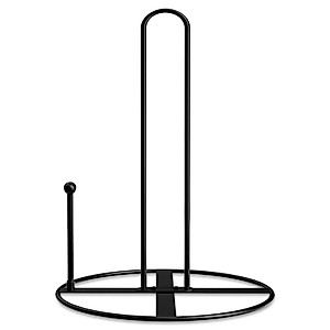 Black Paper Towel Holder Countertop,Kitchen Paper Towel Stand Holder for Standard and Large Size Rolls (Black 05)