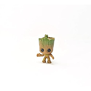 ZEshops 4pcs/Set Miniature Fairy Garden Sitting Groot Figurine PVC Statue Groot in for Kids Home Car Decor Gift