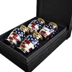 Trupoint Memorials Cremation Urns for Human Ashes - Decorative Urns, Urns for Human Ashes Female & Male, Urns for Ashes Adult Female, Funeral Urns - American Flag Classic, 4 Small Keepsakes