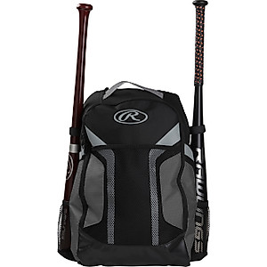 Rawlings | R200G Backpack Equipment Bag | Youth Baseball & Softball | Grey