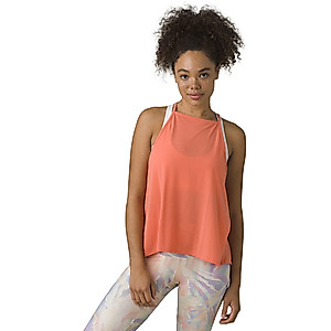 prAna Women's Epiquator Tank, Hyper Coral, Large