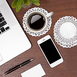 The Baker Celebrations White Round paper Lace Table Doilies 4 5 6 8 10 and 12 inches Assorted Sizes (Variety pack of 120-20 of each)