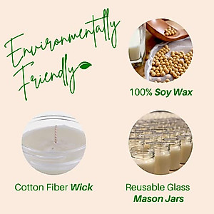 Nika's Home Fresh Cut Grass Soy Candle - 12oz Mason Jar - Non-Toxic Soy Candle-Hand Poured Candle- Handmade, Long Burning Candle-Highly Scented Candle-All Natural, Clean Burning Candle