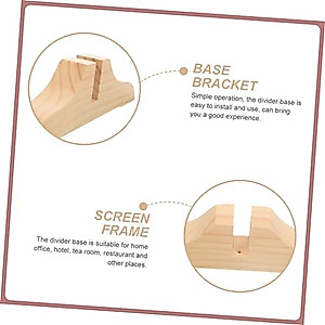 TOKIDNY 2pcs Screen Base Thickened Divider Stand Room Dividers Stand Dressing Screens Room Dividers Base Room Screen Supply Household Divider Bracket Removable Office Divider Clamps Wooden