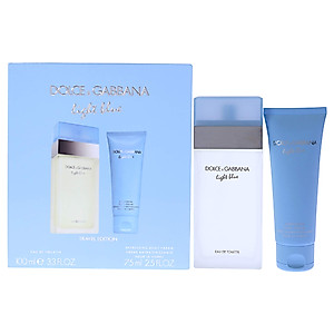Dolce and Gabbana Light Blue Women 2 Pc Gift Set 3.3oz EDT Spray, 2.5oz Body Cream, (I0114257)
