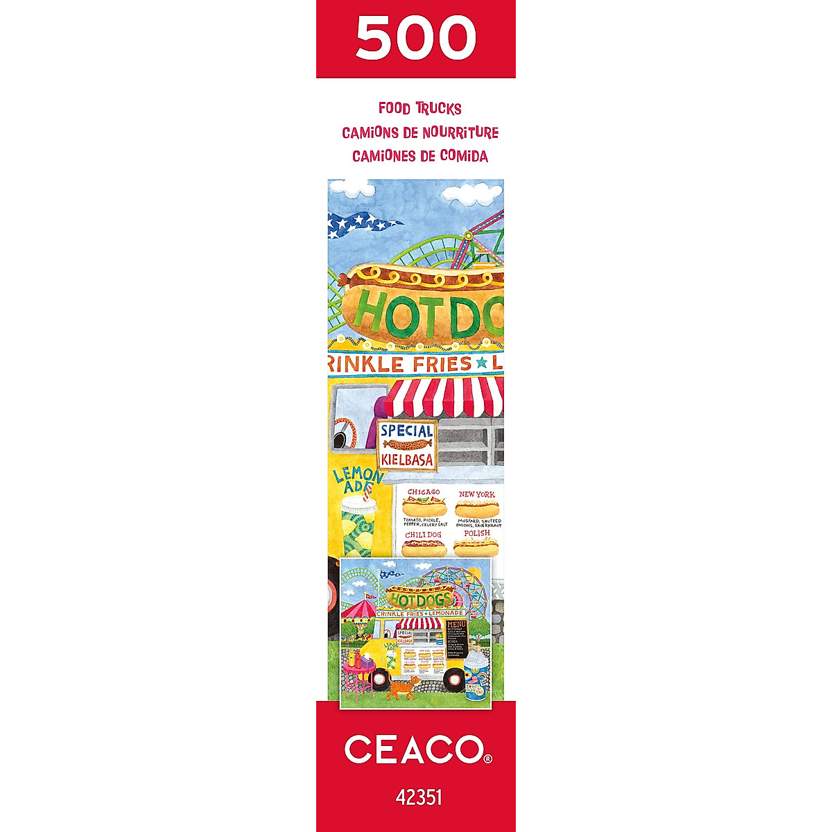 Ceaco - Food Trucks - Hot Dog Truck II - 500 Piece Jigsaw Puzzle