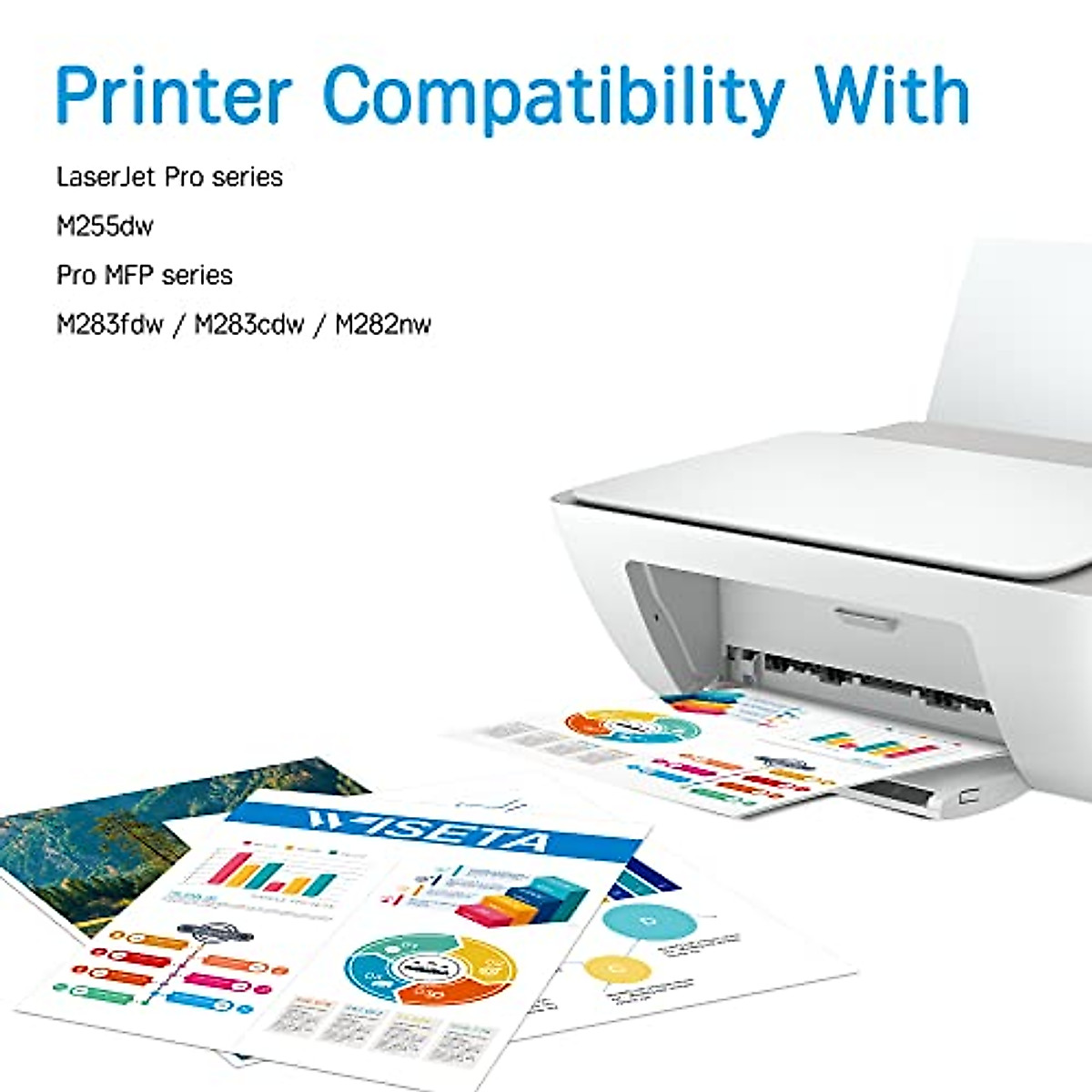 206X Toner Cartridges 4 Pack High Yield (with CHIP) Compatible Toner Cartridge Replacement for HP 206X 206A W2110X Compatible with Color Laserjet Pro MFP M283fdw M283cdw M255dw M282nw Toner Printer