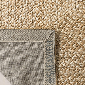 Safavieh Natural Fiber Collection 6' Square Ivory NF885B Handmade Farmhouse Country Jute Area Rug