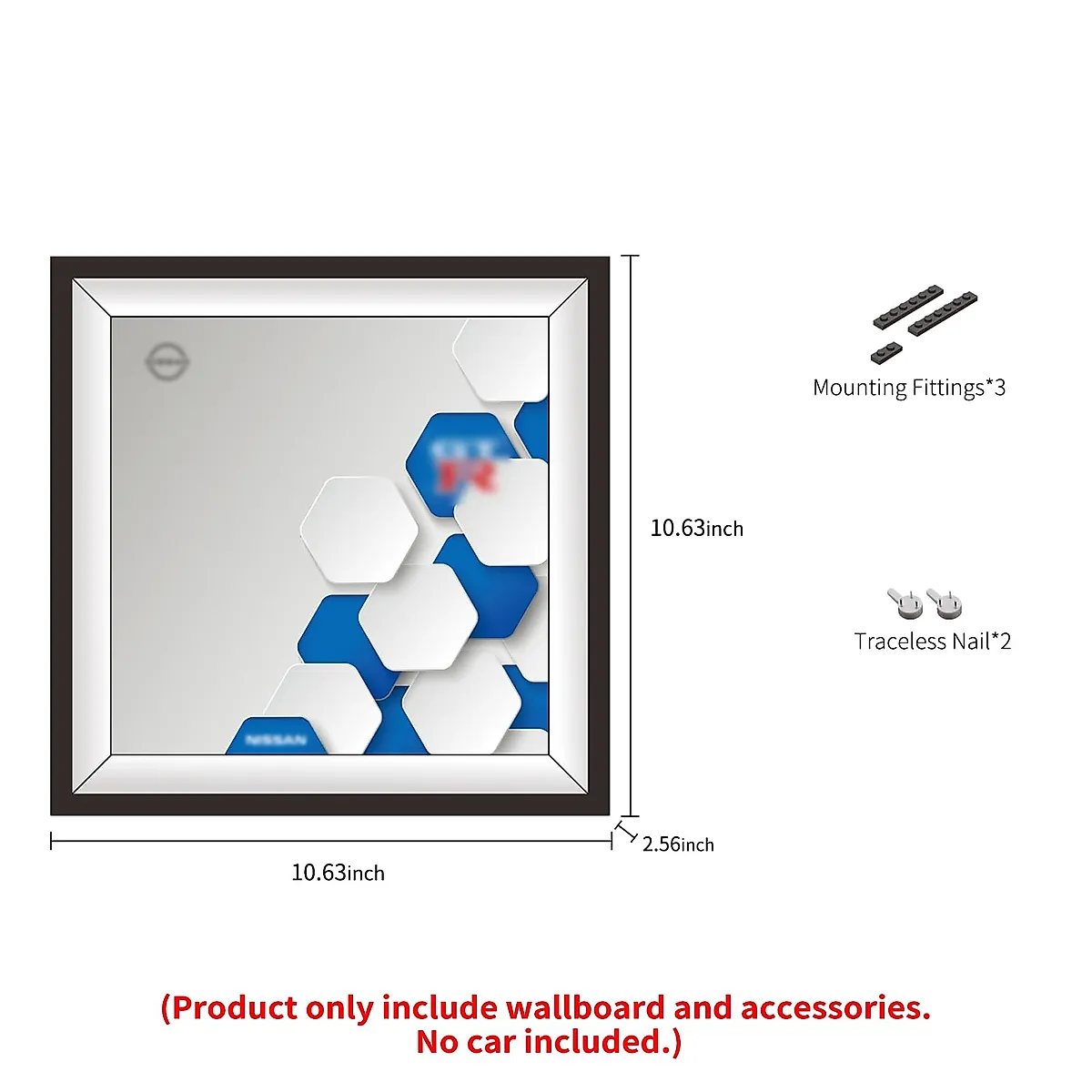 iLuane Display Wallboard for Lego Speed Champions 2 Fast 2 Furious Nissan Skyline GT-R (R34) 76917 Race Car Toy, Adult Collectibles Wall Mount, Home or Office Décor (No Car Included)