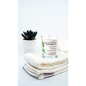 Leoben Company | B.B. Wellness | Hand Poured Soy Wax | Made in Small Batches | 40 Hours | Infused with Natural Essential Oils | Vegan | Phthalate-Free (Eucalyptus Spearmint)