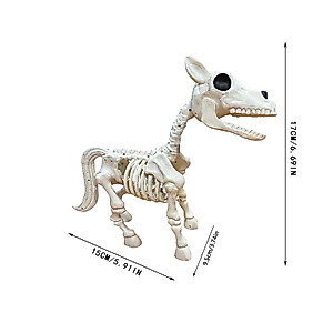 Cow Skeleton Halloween Decoration, 2024 New Cow Skull Prop Halloween Decoration, Cow Skeleton Halloween Decorative Prop, Halloween Cow Skeleton Decoration for Home Outdoor (1PC Cow Skeleton)