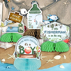 Fishing Baby Shower Decorations Centerpieces Fishing Centerpieces Honeycomb Gone Fishing Table Decors It’s a Boy Gone Fishing Centerpieces Indoors or Outdoors Gone Fishing Gender Reveal Party Supplies