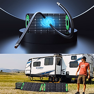 Bateria Power Solar Panel Cable 100FT Red and Black, 2Pack Solar Extension Cable, 10AWG (6mm²) Tinned Copper Wire for Outdoor Automotive RV Boat Marine Solar Panel- Black