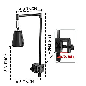 BNOSDM Reptile Lamp Stand Adjustable Floor Light Holder Turtle Aquarium Tank Heating Lamp with Clamp Landing Lamp Stand Bracket Metal Lamp Support for Spiders Lizards Turtles