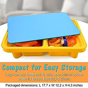 SOWOW Sand and Water Table for Toddlers – 3in1 Indoor & Outdoor Water Table for Kids – Portable Baby Water Table with Cover and Toddler Beach Toys – Sensory Bin Table for Babies & Toddlers