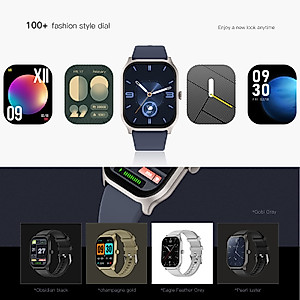 Loluka Smart Watch for Men 2.01" HD Screen Smartwatch Make Phone Calls Message Reminder 100+ Sport Modes Heart Rate Fitness Watch iOS Android Step Calorie Counter Custom Dial