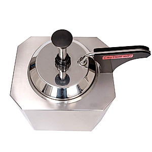 Li Bai Nacho Cheese Dispenser with Heated Spout Pump Commercial Chocolate Butter Dispenser Machine 2.6qt Capacity Auto Temperature Heated Control