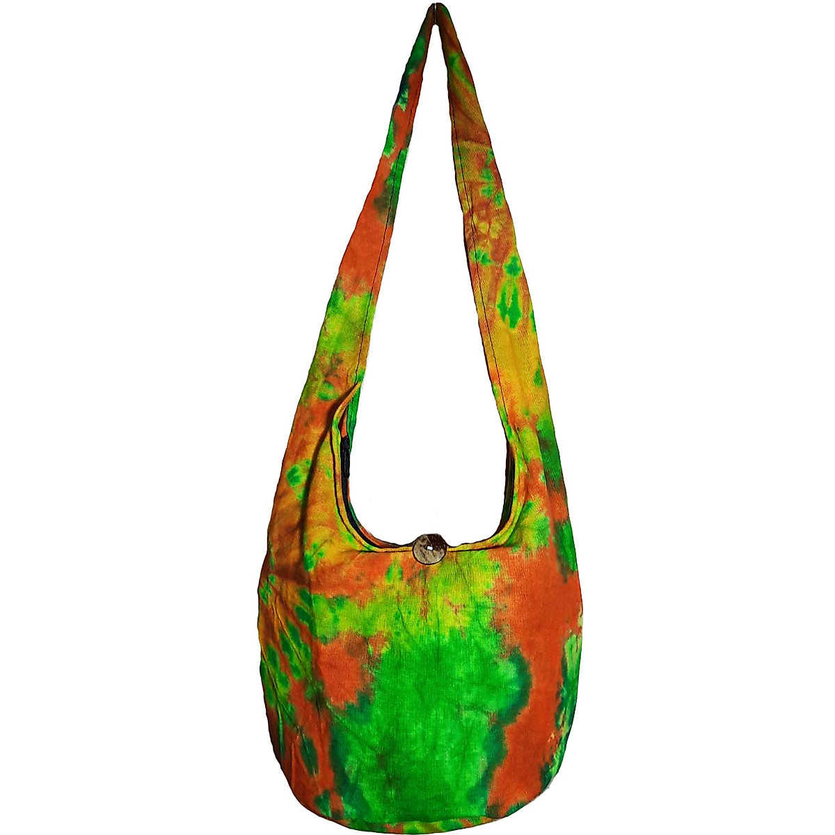 Lovely Creations Hippie Boho New Elephant Crossbody Bohemian Gypsy Sling Shoulder Bag Small Size (S White)