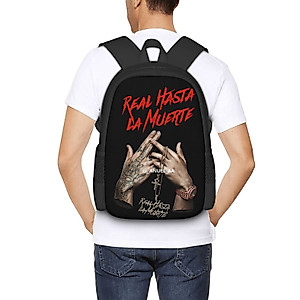 TUNLEY Anuel Rapper AA Singer Backpack Large Capacity Leisure Travel Backpack Book Bag Outgoing Daypack 12.5x5.5x16.5 inch