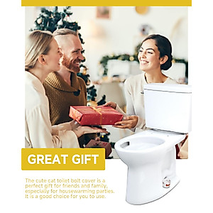 Toilet base bolt caps decorative ornaments ceramic toilet bolt covers bathroom decoration cat toilet bolt covers fun cat themed gadgets floor bolt replacement parts