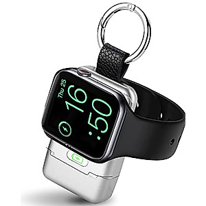 Portable Wireless Charger for Apple Watch,HUOTO【Upgraded Version】 iWatch Charger 1400mAh Smart Keychain Power Bank,Portable Magnetic iWatch Charger for Apple Watch Series 8/UItra/7/6/SE/5/4/3/2/1