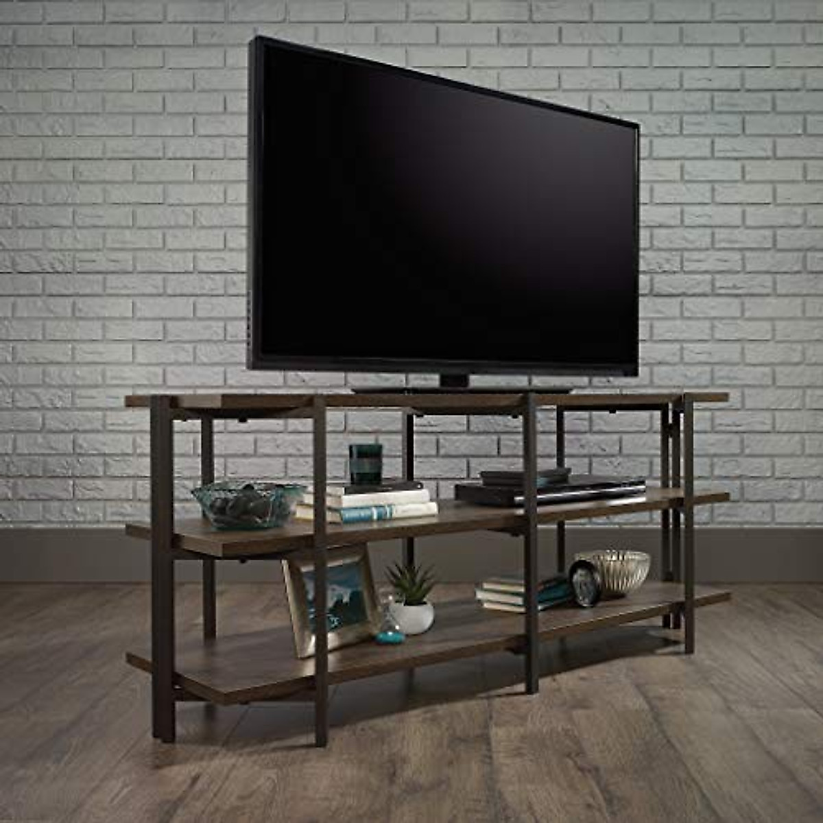 Sauder North Avenue Credenza, for TVs up to 54", Smoked Oak Finish