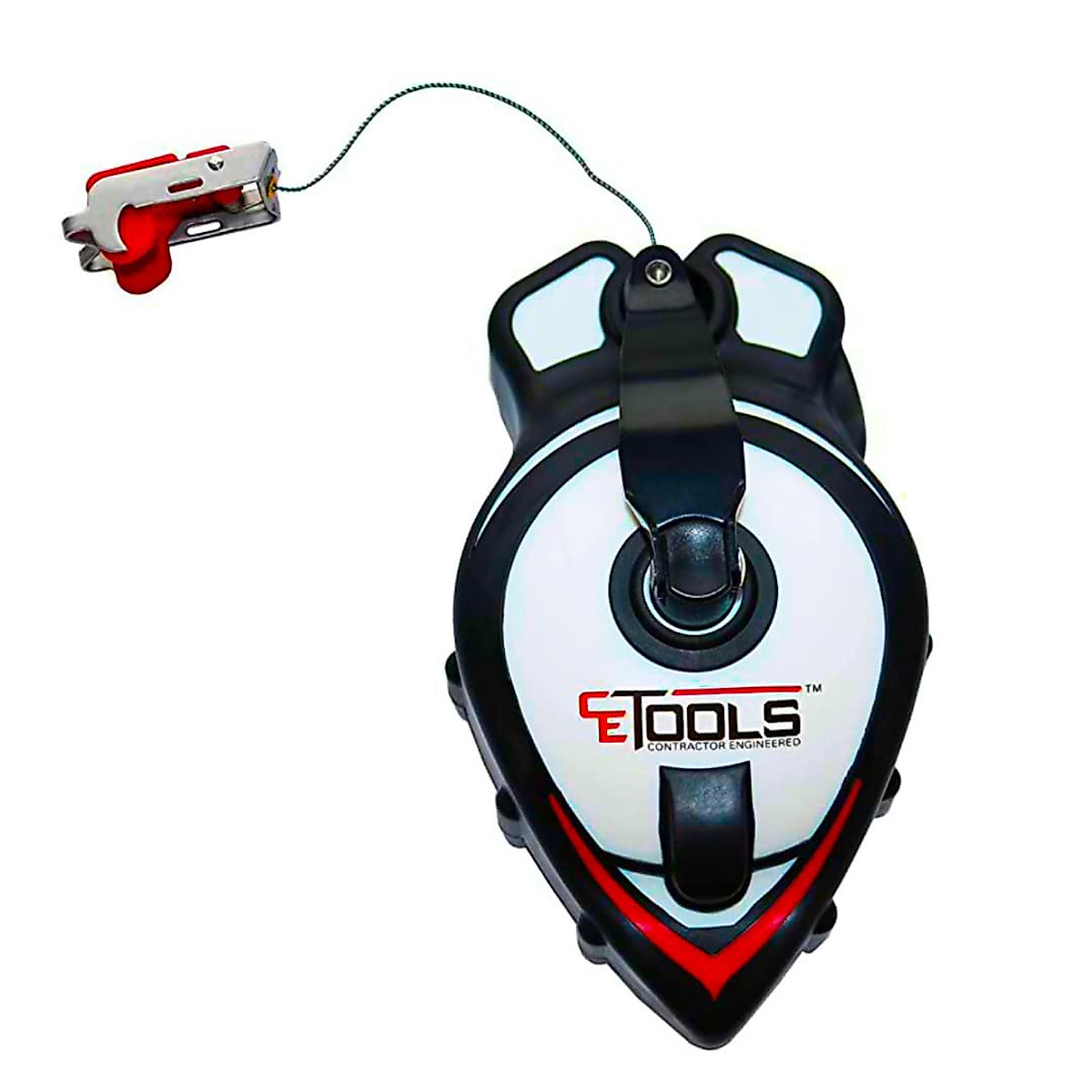 CE TOOLS Snapback® Chalkline with Releasable Tip & Mean Green® EXTREME VISIBILITY Marking Chalk - Made in USA