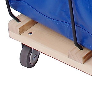 HIGOOD Basket Trucks Blue 12 Bushel Knock Down Truck, 15.0 cu. ft, 600 lb, 36" L X 26" W X 34" H Capacity