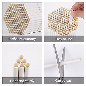 ELCOHO 200 Pieces Bee Tube Refill Mason Bee Paper Inserts 6 Inches Bee Cardboard Tube Replacement Inserts Mason Bee Nesting Tubes Refills Inserts for Bee Houses and Supplies, Outdoor and Garden