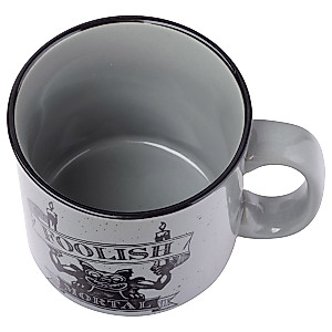 Silver Buffalo Disney Haunted Mansion Foolish Mortal Ceramic Camper Mug, 20 Ounces, 1 Count (Pack of 1)