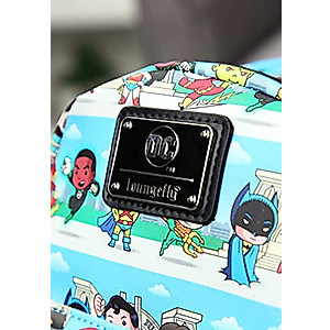 Loungefly DC Comics Superheroes Chibi Lineup Womens Double Strap Shoulder Bag Purse