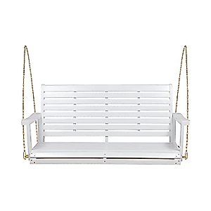 Christopher Knight Home Beata Outdoor Acacia Wood Porch Swing, White
