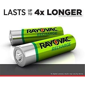 Rayovac AAA Plus Rechargeable Batteries and USB Battery Charger Bundle Pack, 4 AAA Batteries