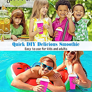 Slushie Maker Cup, TIK TOK Frozen Magic Smoothies Cup, Double Layers Silica Cup, DIY Homemade Slushies, Cooling Maker Cup, Freeze Mug Tools, Portable Squeeze Icy Cup for Milkshake (Pink)