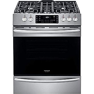 Frigidaire FGGH3047VF 30" Gallery Series Gas Range with 5 Sealed Burners, griddle, True Convection Oven, Self Cleaning, Air Fry Function, in Stainless Steel