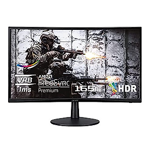 Acer Nitro ED240Q Sbiip 23.6" Full HD 1920 x 1080 VA 1500R Curved Gaming Monitor | AMD FreeSync Premium | 165Hz Refresh Rate | 1ms (VRB) | ZeroFrame Design | 1 x Display Port 1.4 & 2 x HDMI 2.0 Ports
