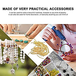 200pcs Long Curved Noodle Tube 35mm Gold Twist Spacer Beads Copper Curved Beads DIY Jewelry Making Accessories Tube Beads for Necklace Bracelet