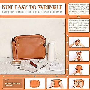 Takezumi Answeryen Off-crossbody Leather Shoulder Bags and Clutches, Women's Answeryen Cross Body Clutch with Adjustable Strap (Blue)