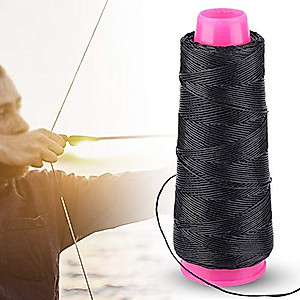 110m Outdoor Bow String, Polyester Bowstring Recurve Bow Material Thread String for Bows Archery Accessory(Black)