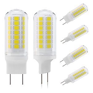 DiCUNO G8 LED Bulb 4W Flat Base, 40W Halogen Equivalent, 450LM, Daylight White 5000K, Non-dimmable Bi-Pin Replacement Bulb for Under Counter, Under-Cabinet Light and Puck Light, 6-Pack