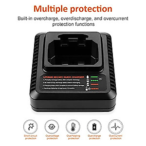 Energup 40V Charger for Black & Decker 40V MAX Battery LCS36 LCS40, Fast Charger for Black Decker 40V LBX2040 LBXR36 LBXR2036 LST540 LCS1240 LBX1540 LST136 Black Decker 40V Battery Charger