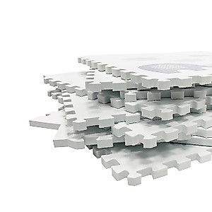 Tadpoles Elephant Print Play Mat Set, Grey, 16 Piece,