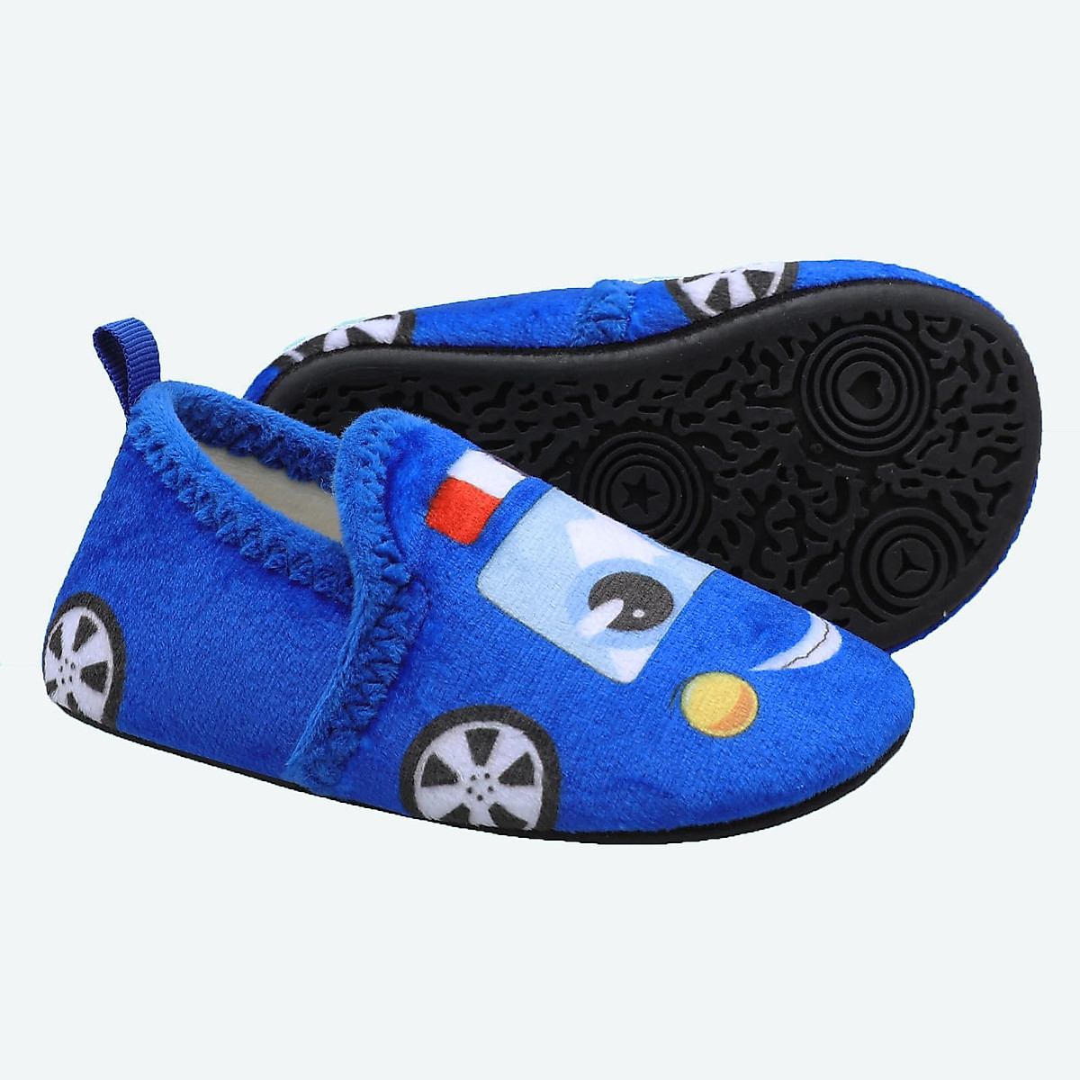 L-RUN Kids Slippers Boys/Girls Nonslip Indoor House Slipper Shoes Blue 6.5-7.5 Toddler=EU24-25