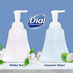 Dial Complete Antibacterial Foaming Hand Wash, Coconut Water/Soothing White Tea, 15 fl oz (Pack of 4)